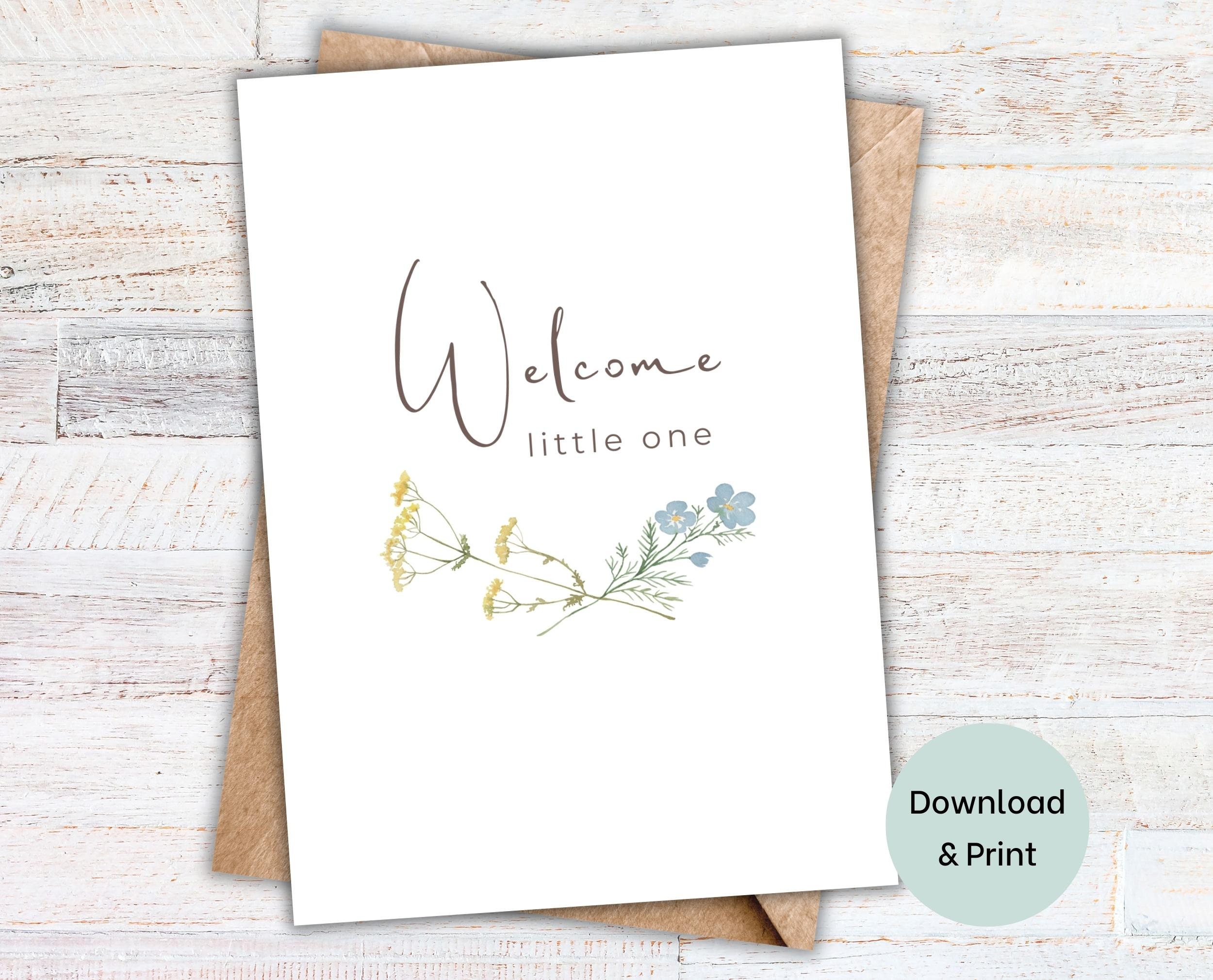 New Baby Card Printable Baby Shower Card Baby - Etsy