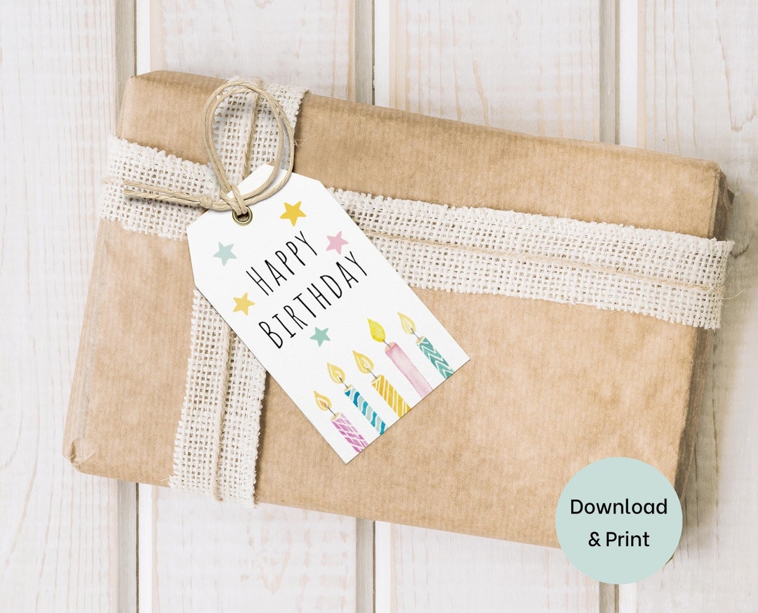 Birthday Gift Tags printable happy birthday gift tag for kids birthday ...