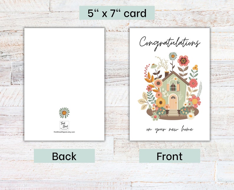 Housewarming Card Printable | New Home Card | Cottagecore Home ...