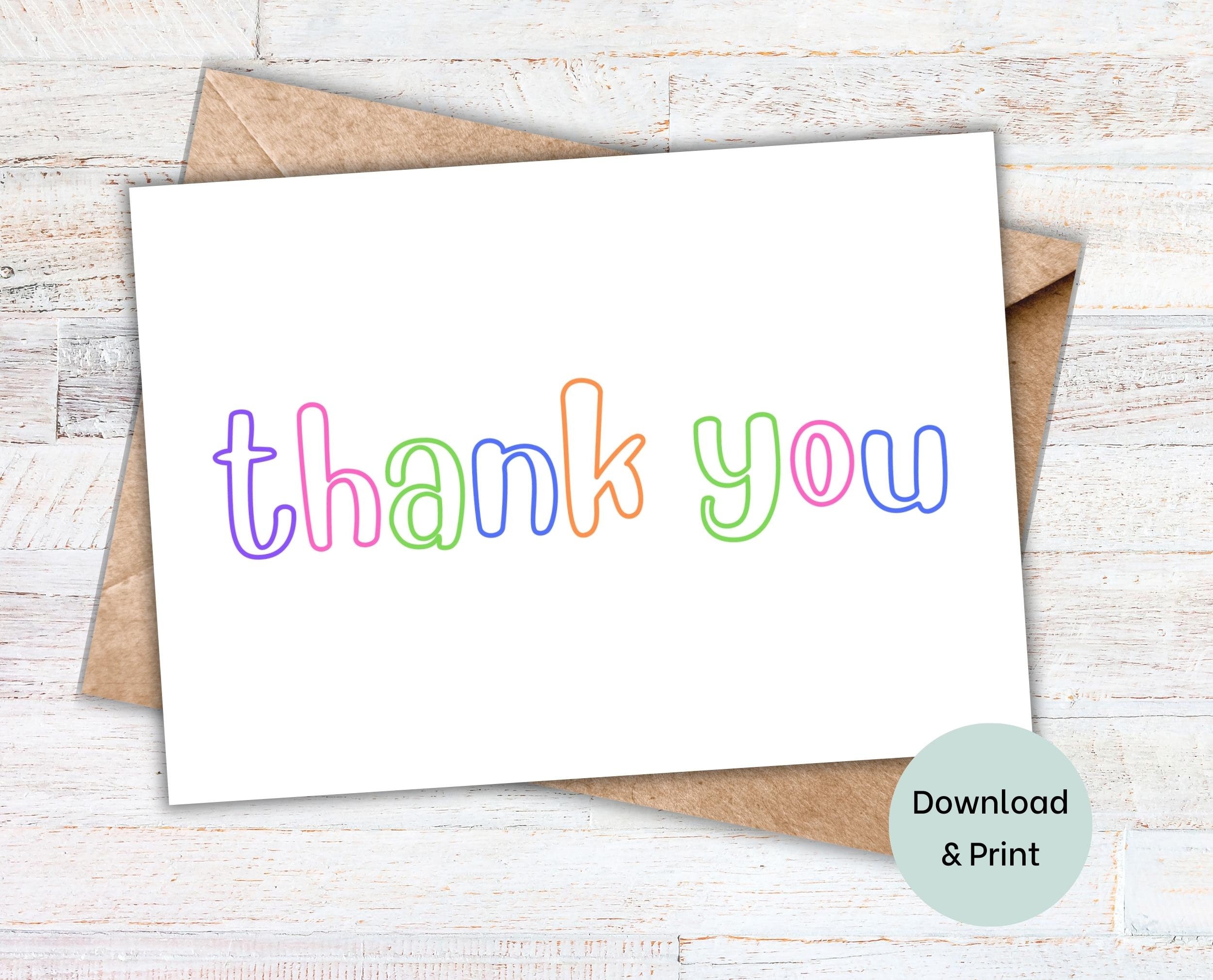 Printable Thank You Card | Appreciation Card | Instant Download ...