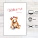 Baby Card Printable, Baby Shower Card, Cute Teddy Bear, Baby Girl ...