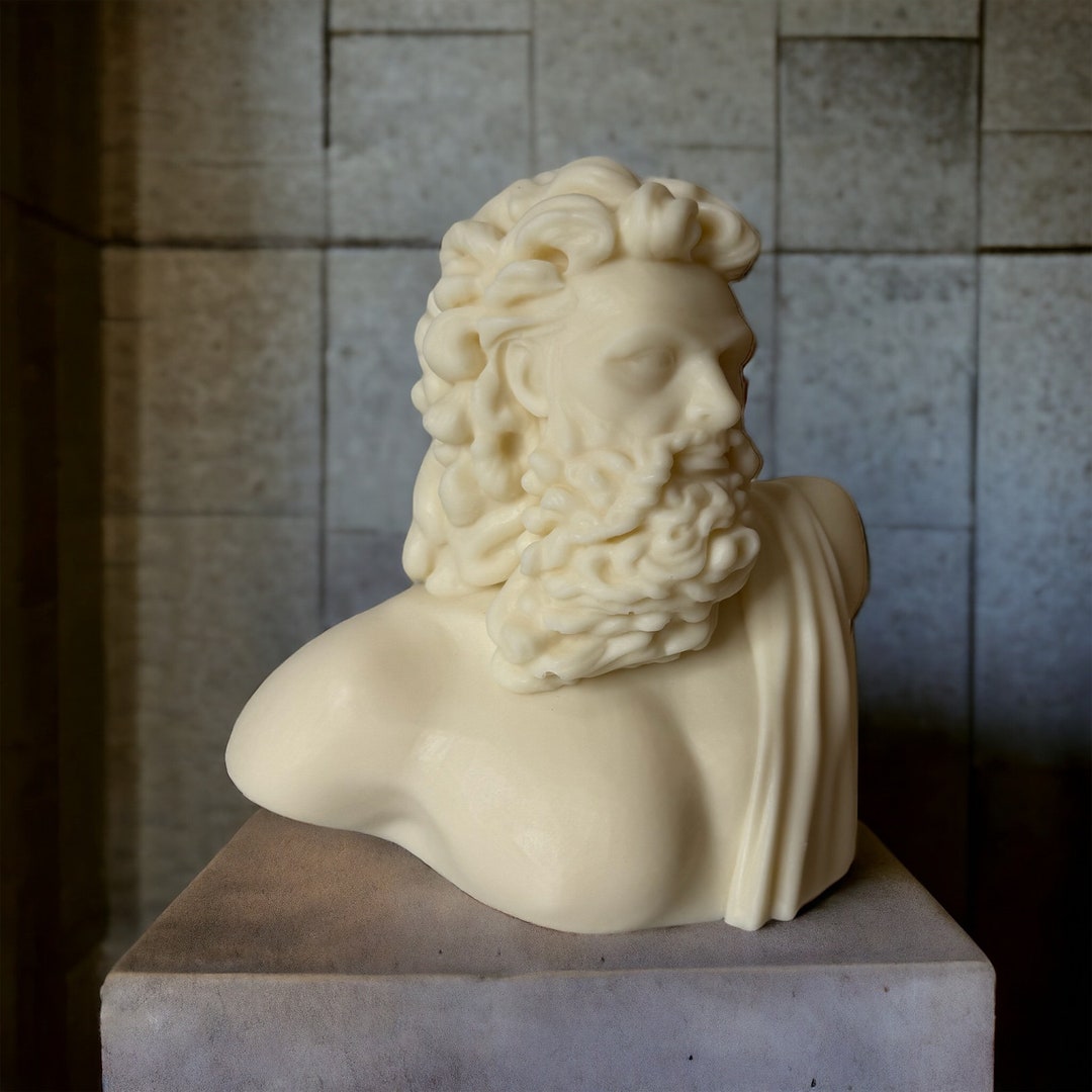 Large Zeus Candle / Zeus Statue / Handmade Candle / Home Decor ...