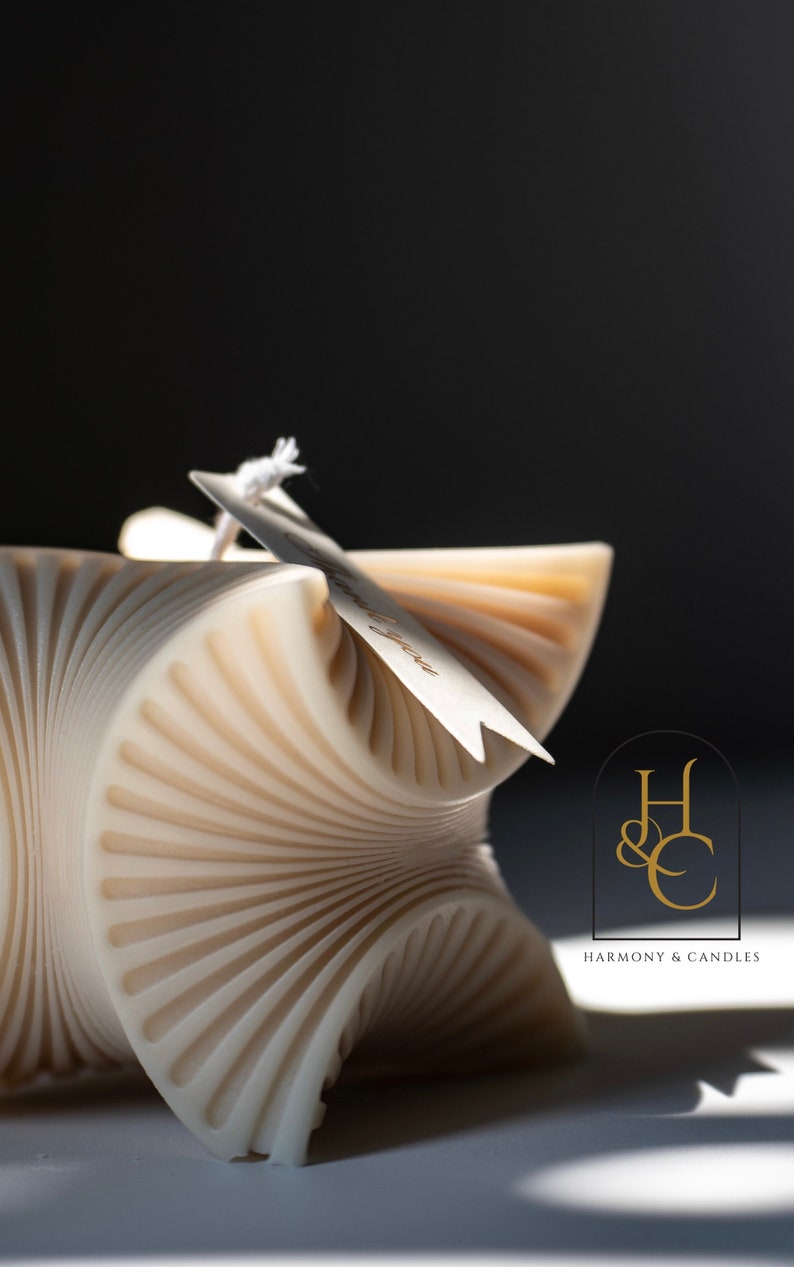 Geometric Spiral Candle / Handmade Candle /soy Wax / Home Decore / Gift ...