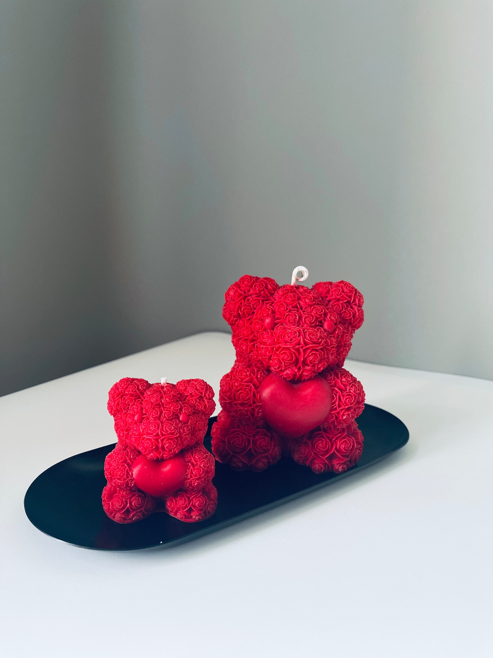 3D Rose Bear Candle / Teddy Bear / Shaped Candle /handmade Candle ...