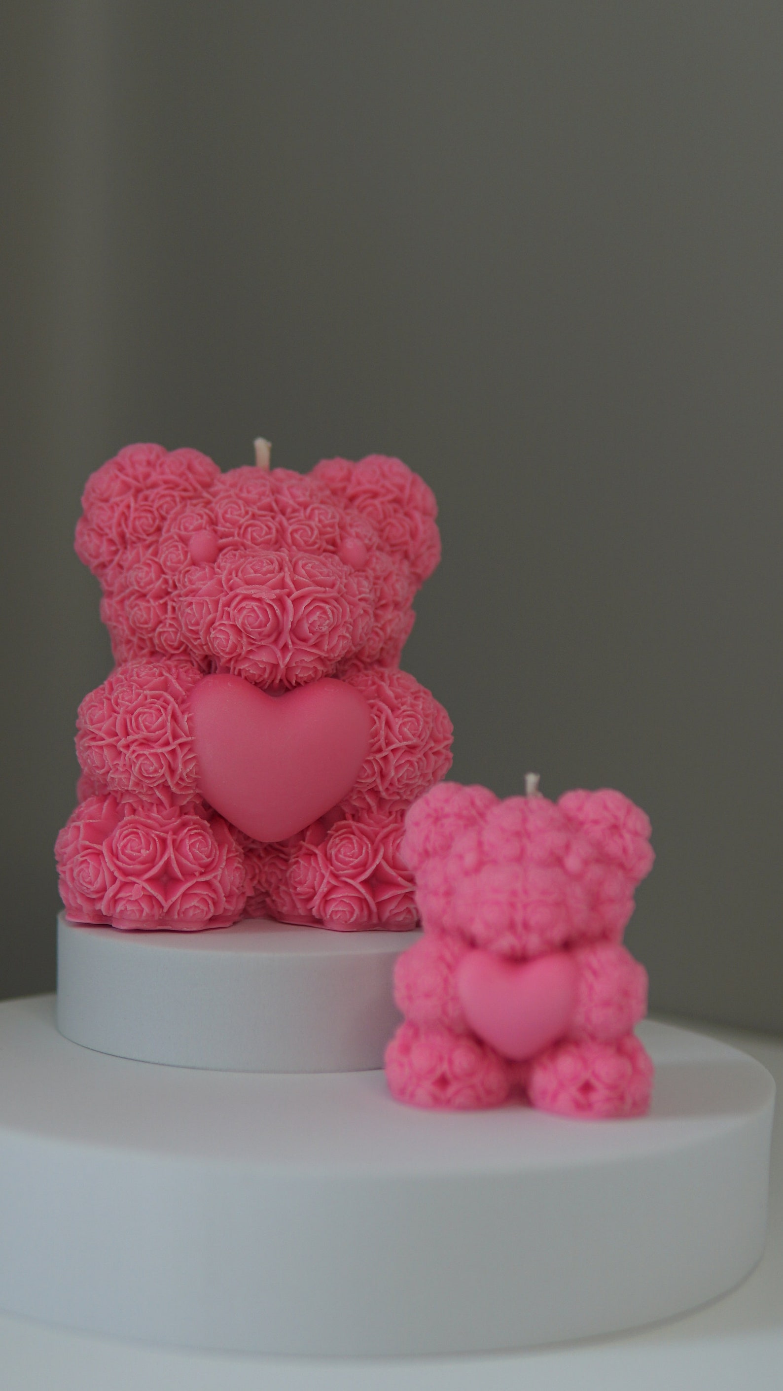 3D Rose Bear Candle / Teddy Bear / Shaped Candle /handmade Candle ...