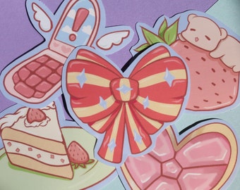 Magical Girl Fantasy Sticker Pack Cute Magical Laptop Stickers Cute ...