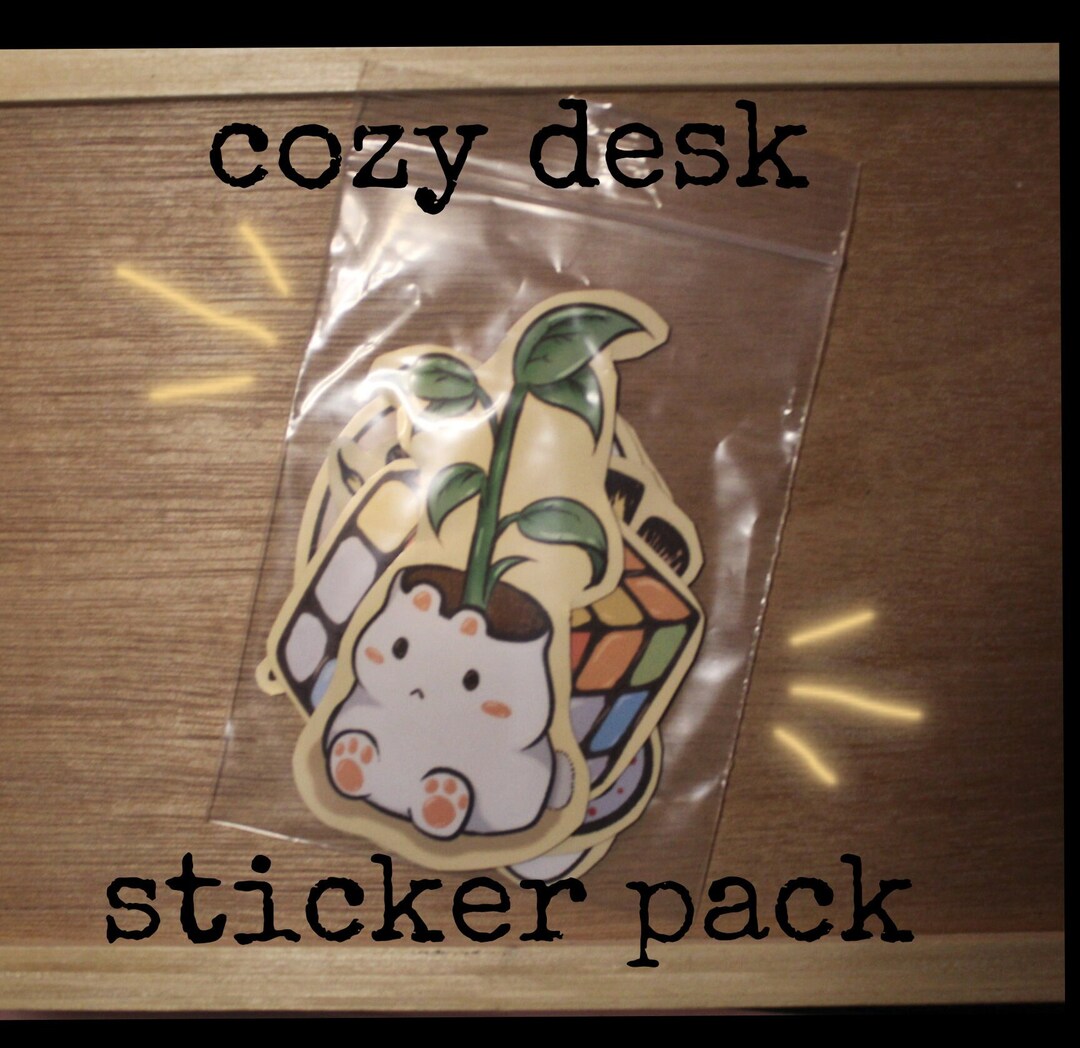 Cozy Desk Sticker Pack - Etsy