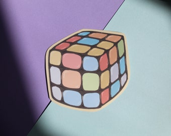 Retro Rubik's Cube Sticker Puzzle Cube Sticker Gift for Puzzle Solvers ...