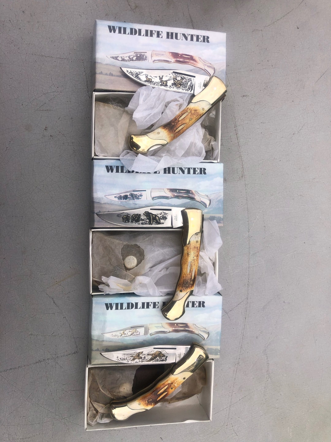 Wildlife Hunter by Old Smokey Brand Knives. Includes 3 Knives. - Etsy