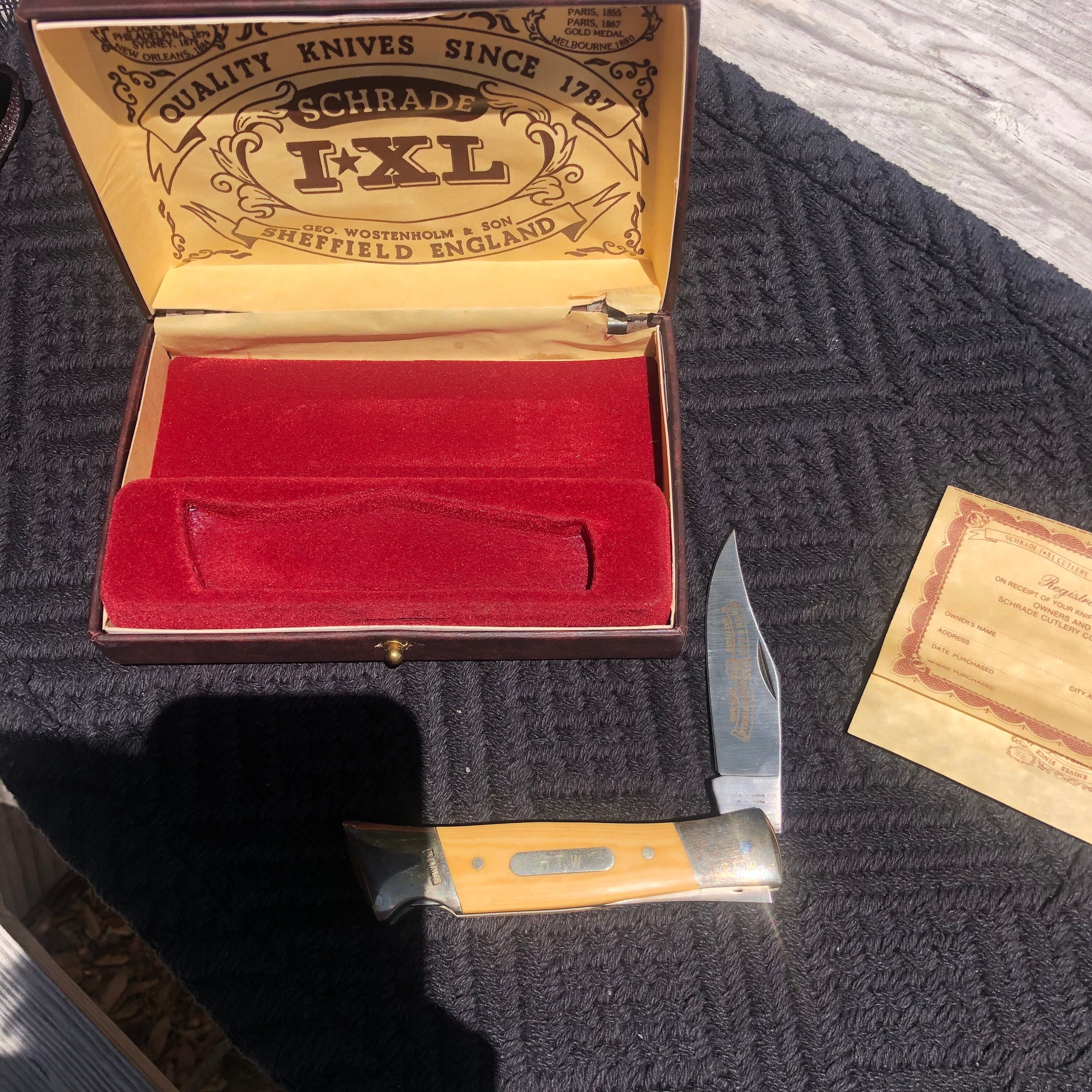 Vintage Schrade I*XL Wostenholm Micarta Pocket Knife Sheffield England ...