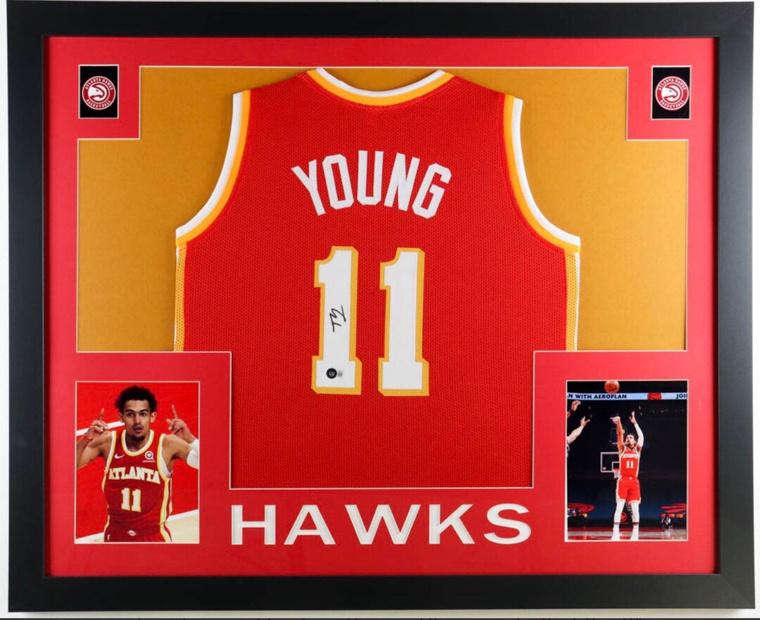 Trae Young Signed Custom Framed Atlanta Hawks Jersey Display - Etsy