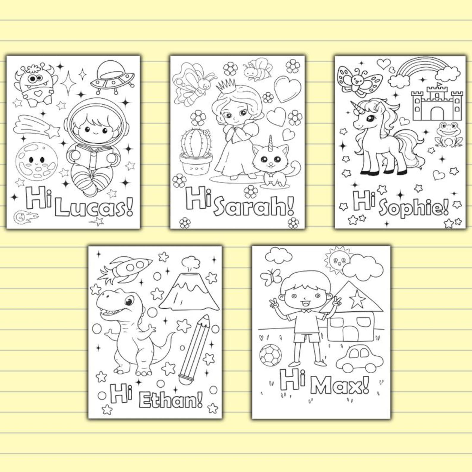 Personalized Name Coloring Page: Custom Kids Activity (printable PDF ...