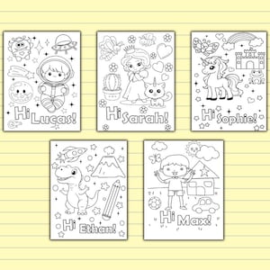 Personalized Name Coloring Page: Custom Kids Activity (printable PDF ...