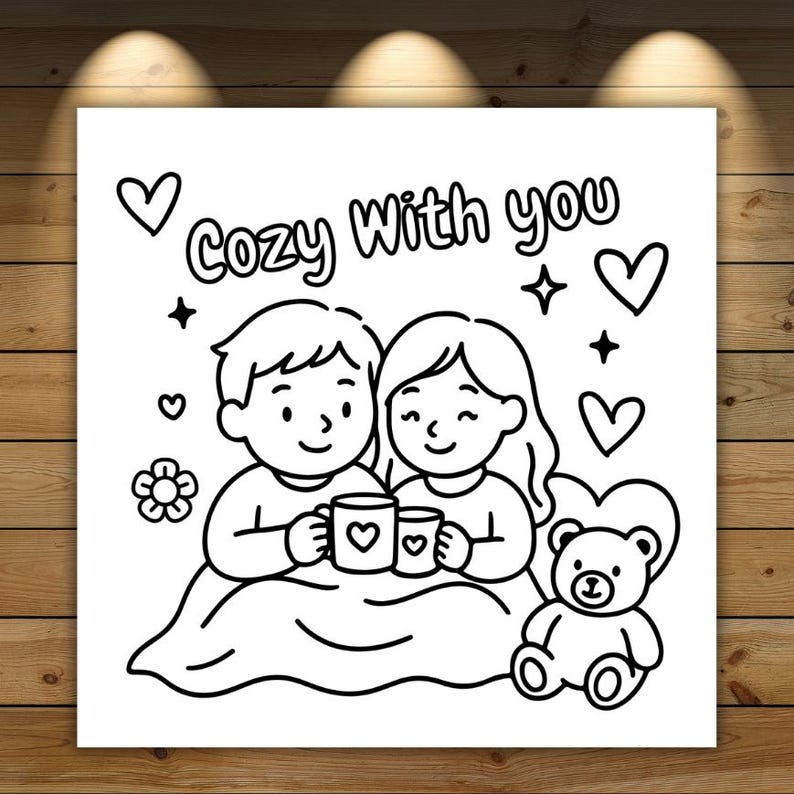 Cute Love Easy & Romantic Coloring Book, Bold and Simple Coloring Pages ...