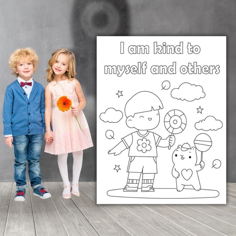 Feel Confident Coloring Pages for Kids, Mindful Printable Activity ...