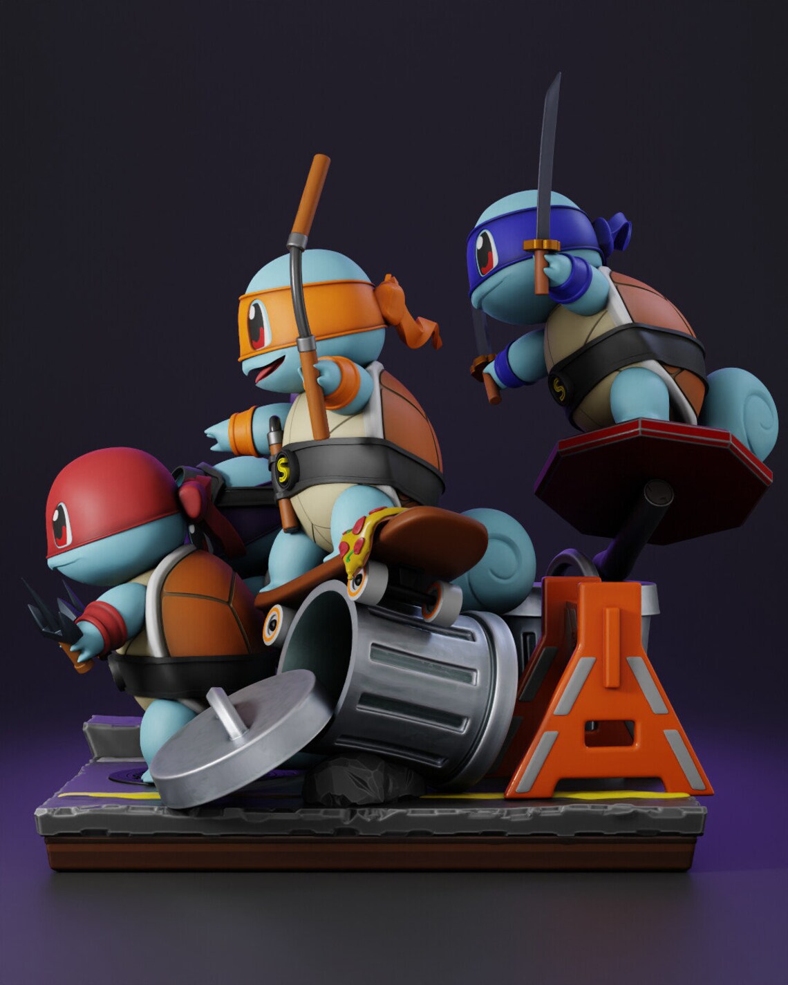 Cute Anime Figure STL 3D Printing Digital File Cartoon Character Figure ...