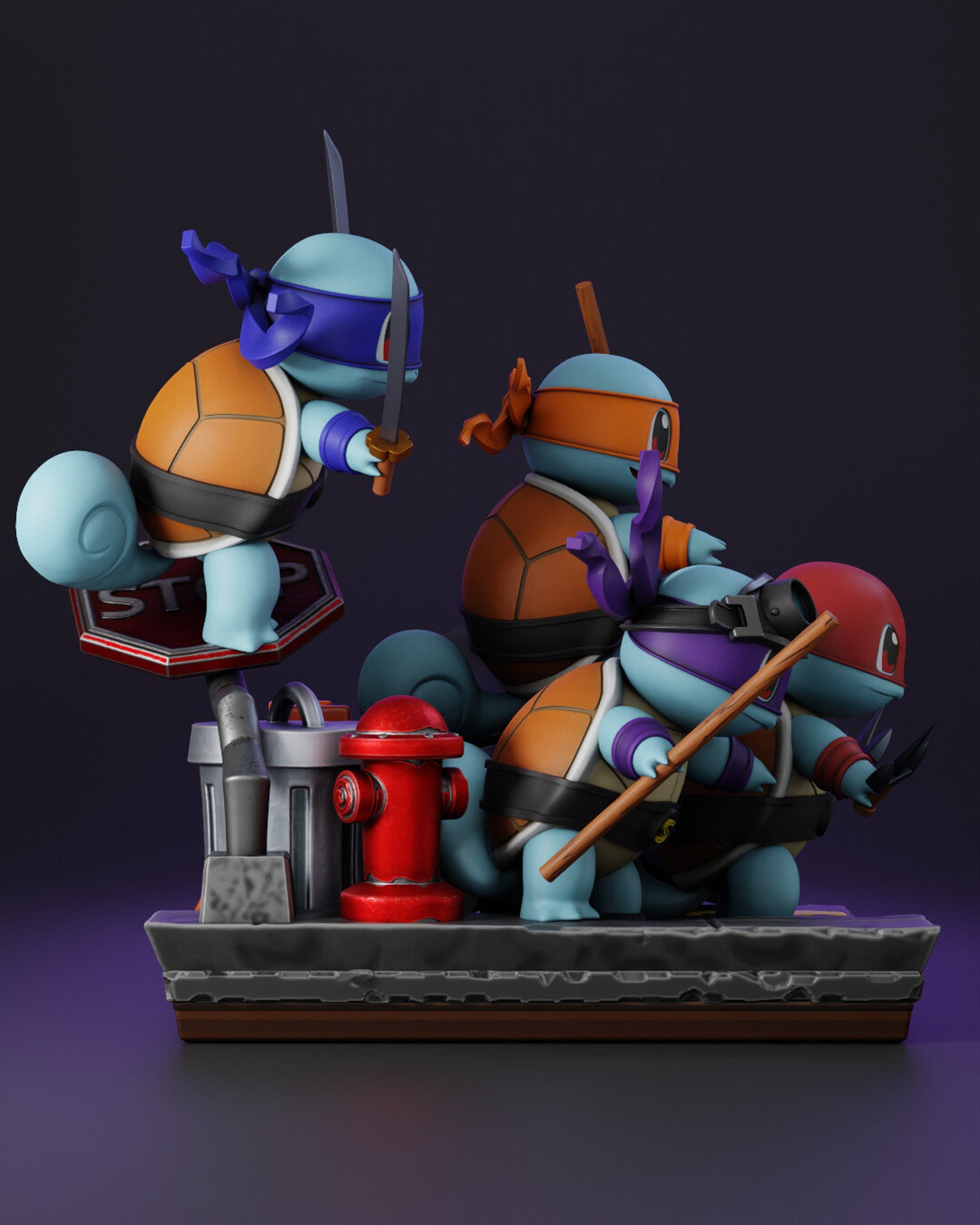 Cute Anime Figure STL 3D Printing Digital File Cartoon Character Figure ...