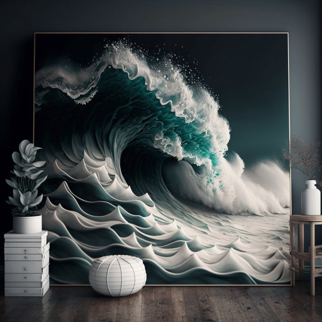 Wave Poster - Etsy