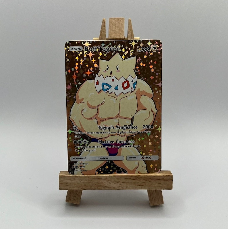 Buff Togepi Pokemon Card Full Art Holographic Secret Santa - Etsy