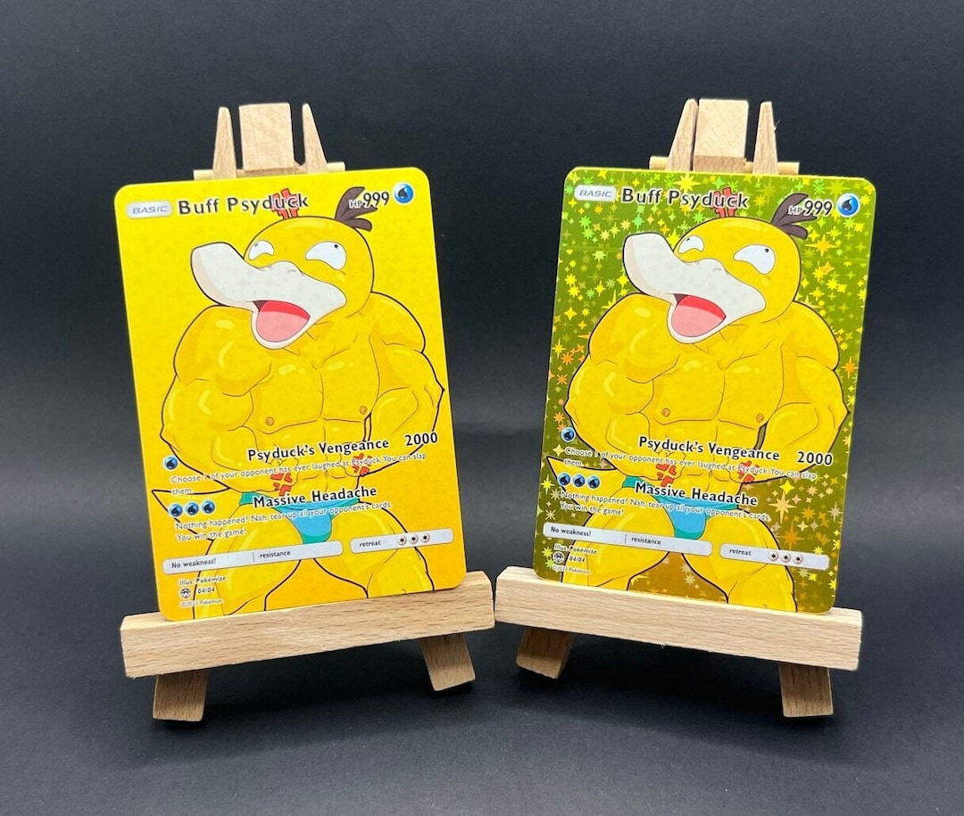 Buff Psyduck Pokemon Card Full Art Holographic Secret Santa - Etsy UK