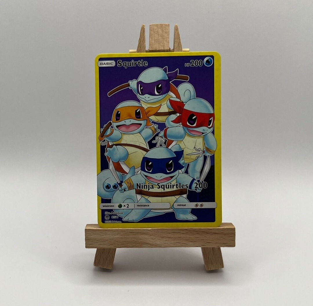 TMNT Ninja Squirtles Pokemon Card First Edition Full Art Holographic ...