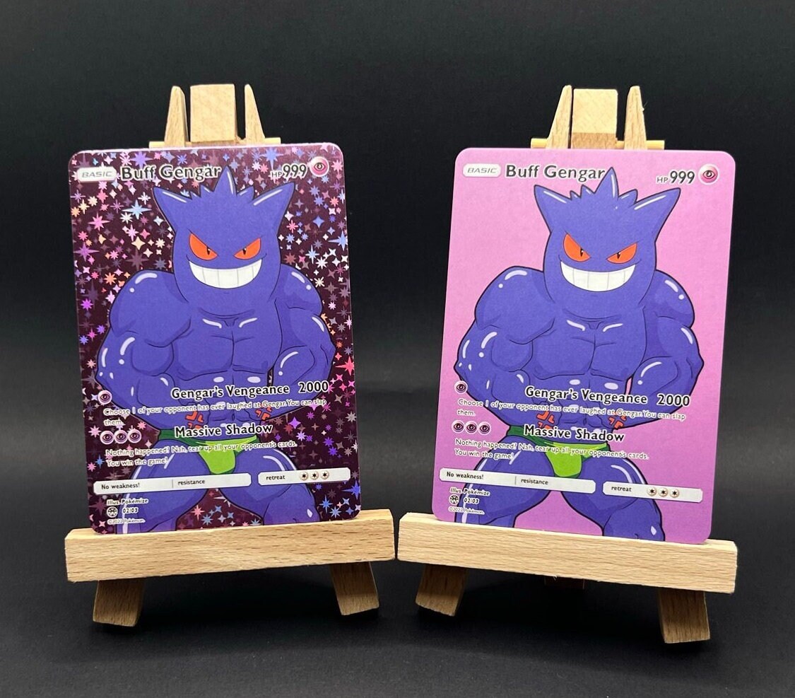 Buff Gengar Pokemon Card Full Art Holographic Secret Santa - Etsy UK