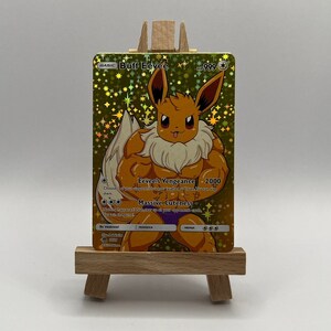 Buff Eevee Pokemon Card Full Art Holographic Secret Santa - Etsy