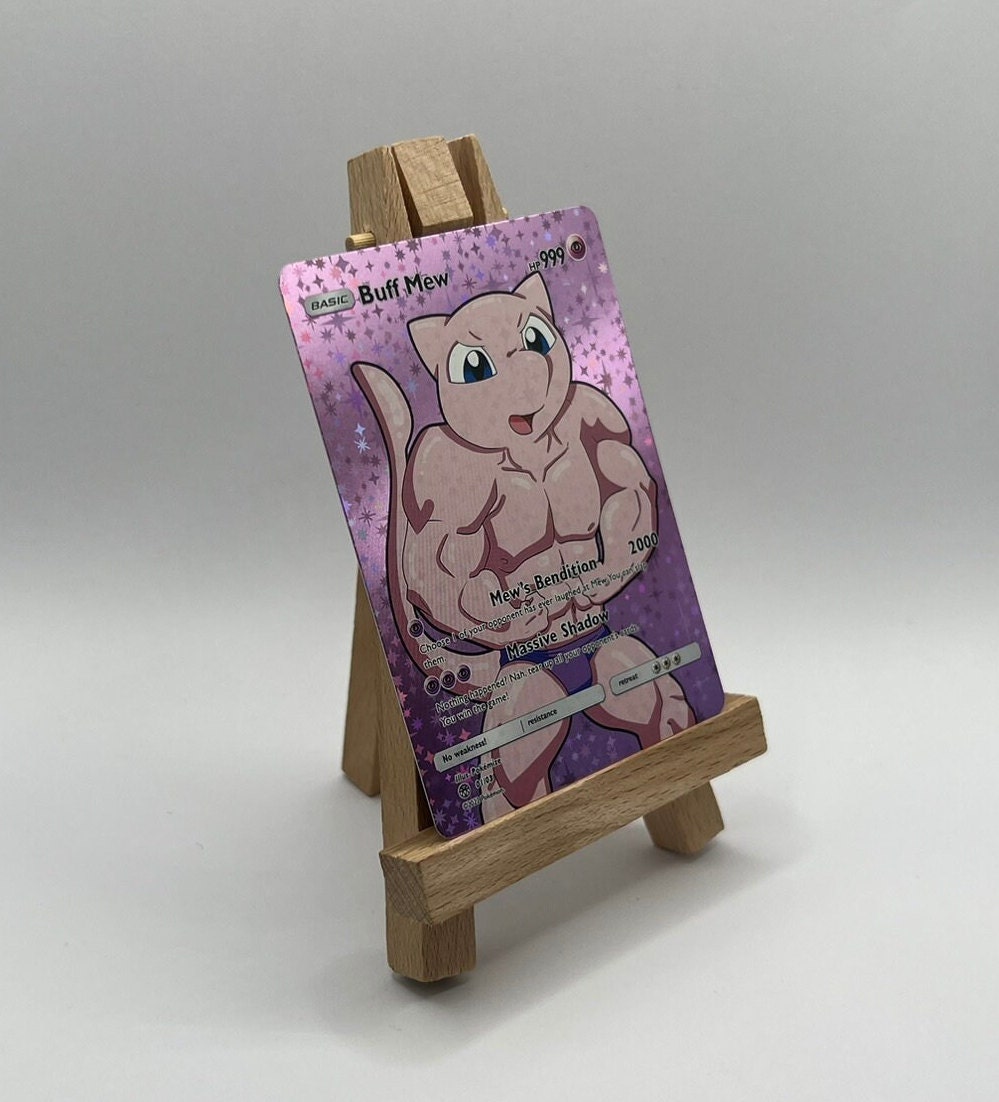 Buff Mew / Mewtwo Pokemon Card Full Art Holographic Secret - Etsy UK