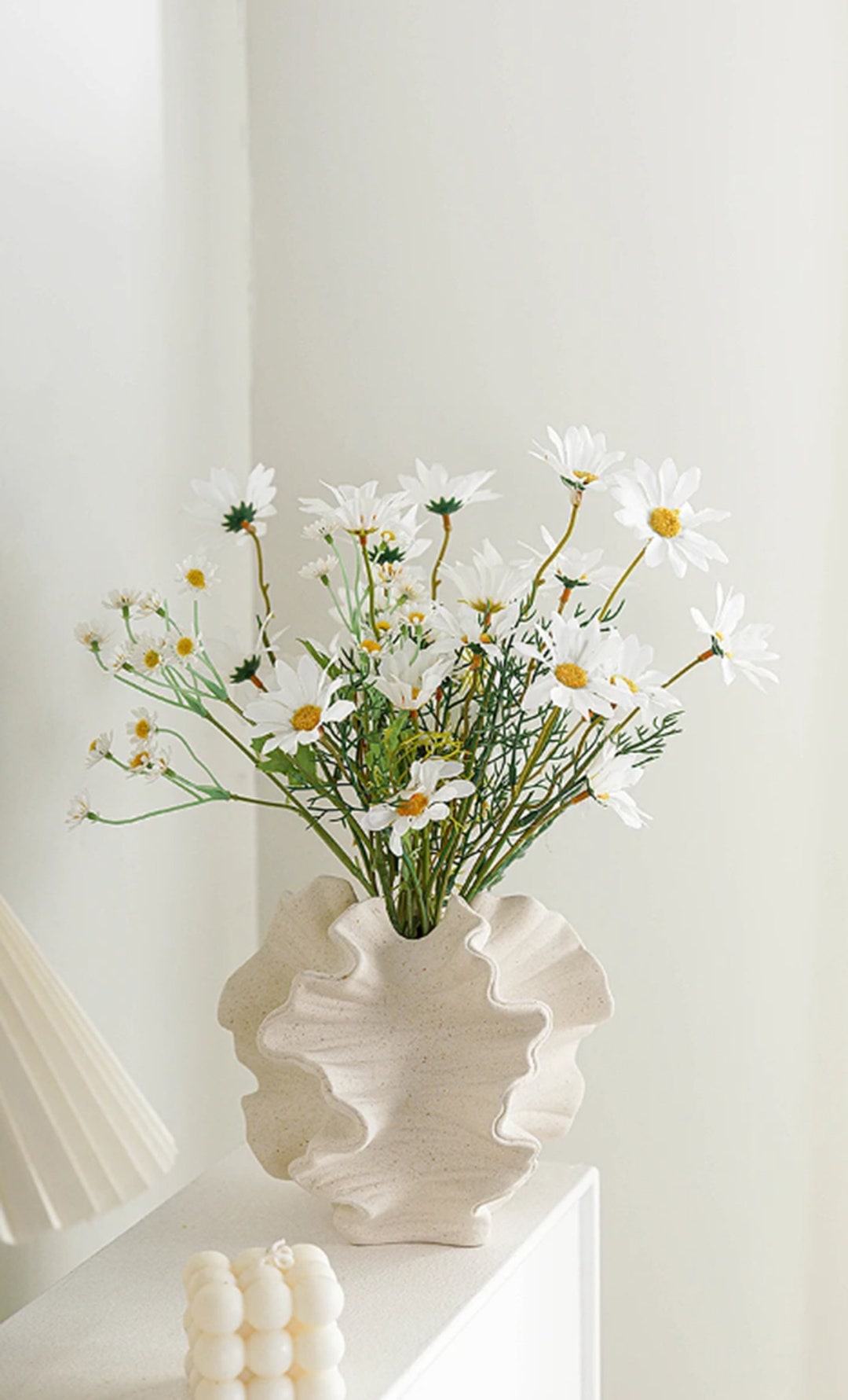 Unique Coral Design Ceramic Vase Stylish Tabletop Flower Pot, Ideal ...