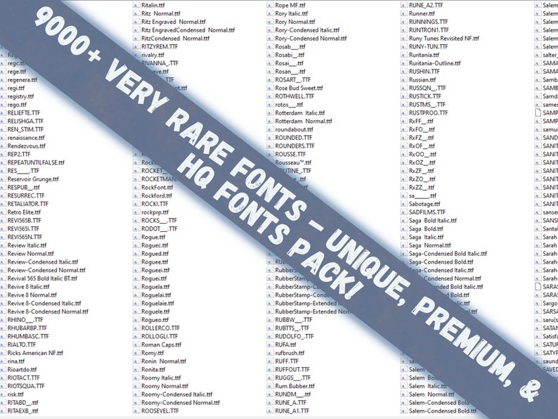 9000 Very RARE FONTS Mix Collection Unique Fonts Pemium - Etsy