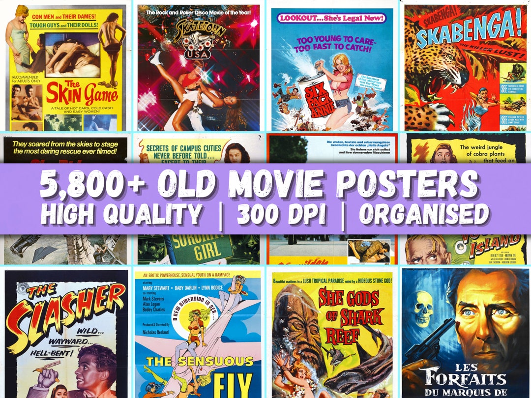 5,800 Old Movie POSTERS, High Quality 300 DPI, MEGA Movie Posters ...