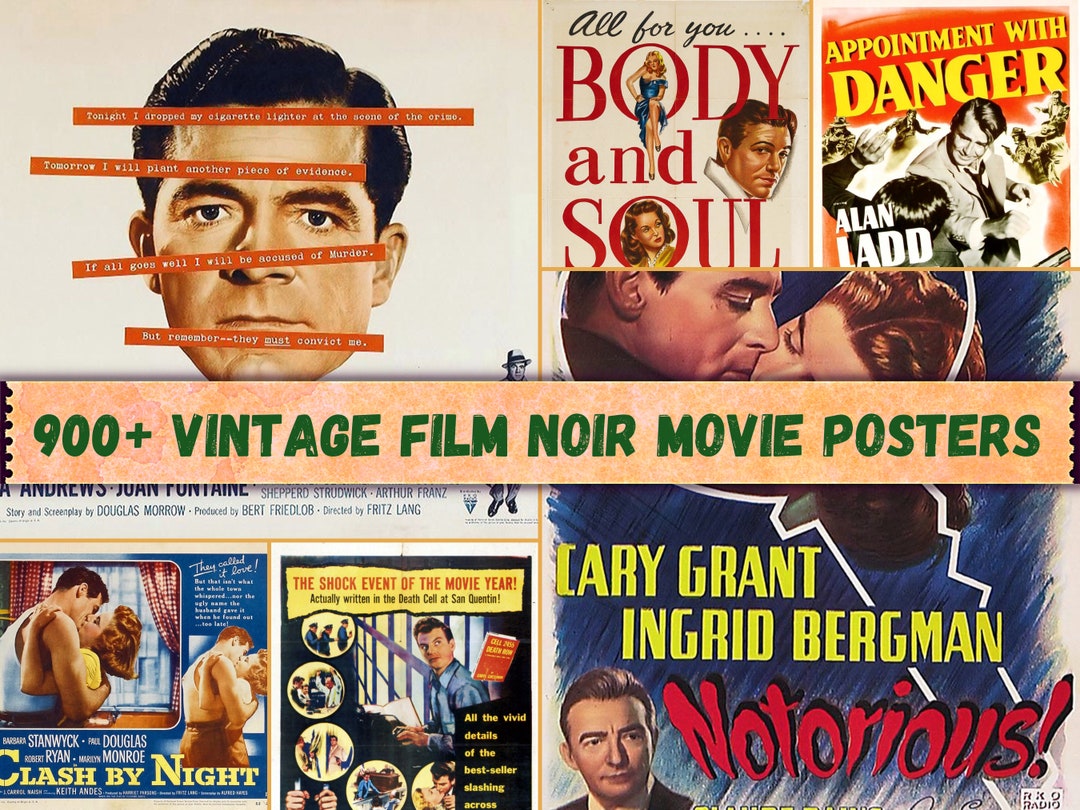 900 Film Noir Movie Posters, Vintage Posters Pack 900 Film Noir Posters ...