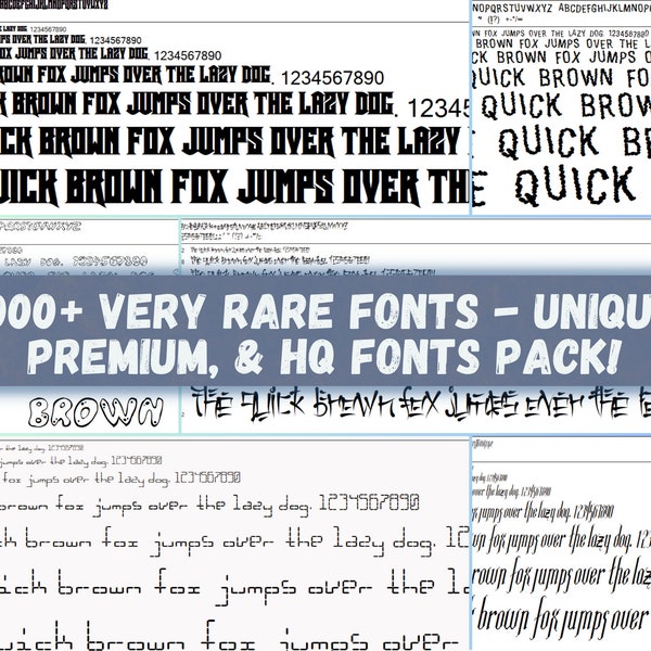 Rare Fonts - Etsy