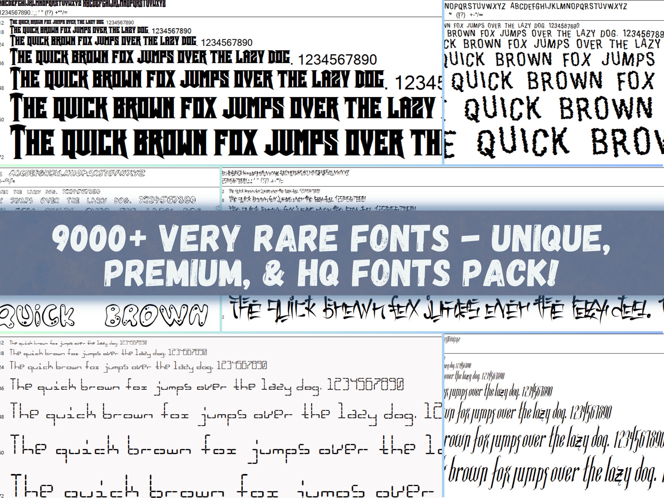 9000 Very RARE FONTS Mix Collection Unique Fonts Pemium - Etsy