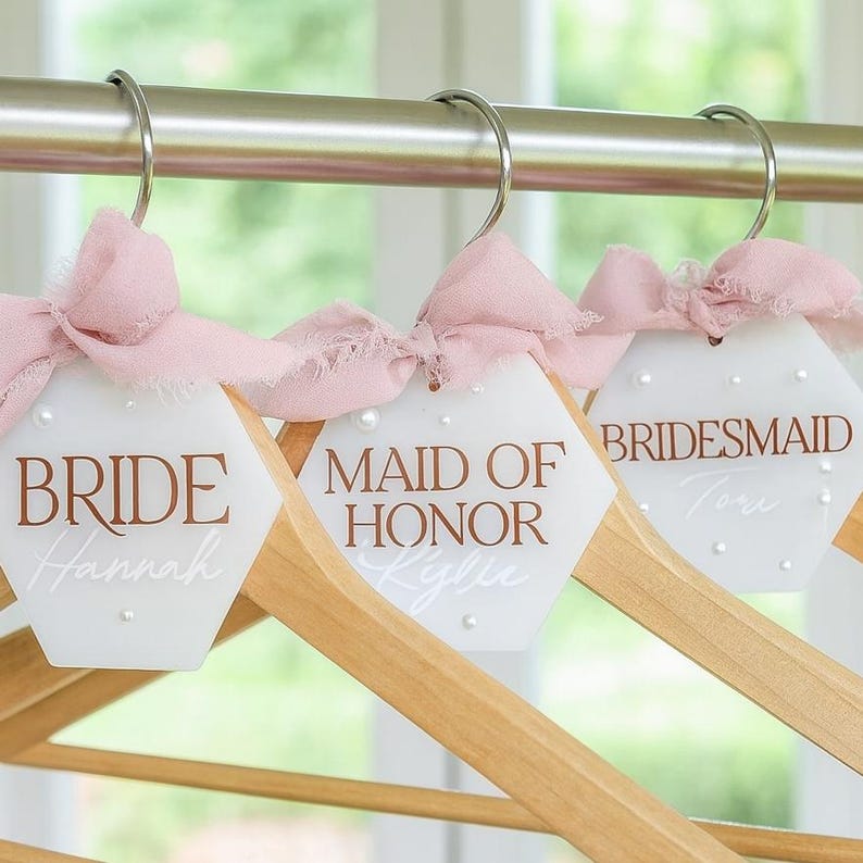 Bride Hanger Tag | Personalized Acrylic Bridal Hanger Name Tag | Custom ...