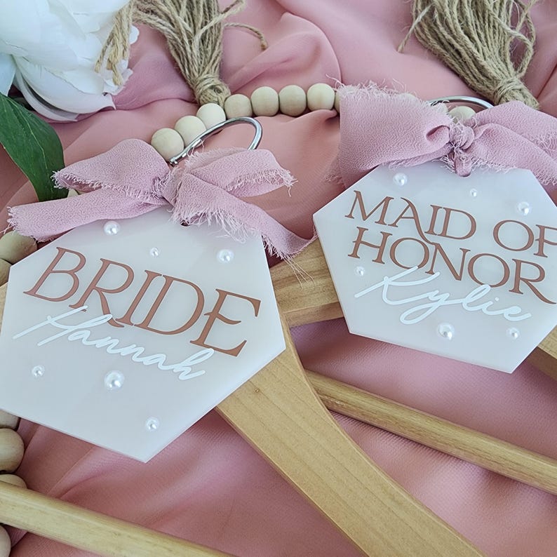 Bride Hanger Tag | Personalized Acrylic Bridal Hanger Name Tag | Custom ...