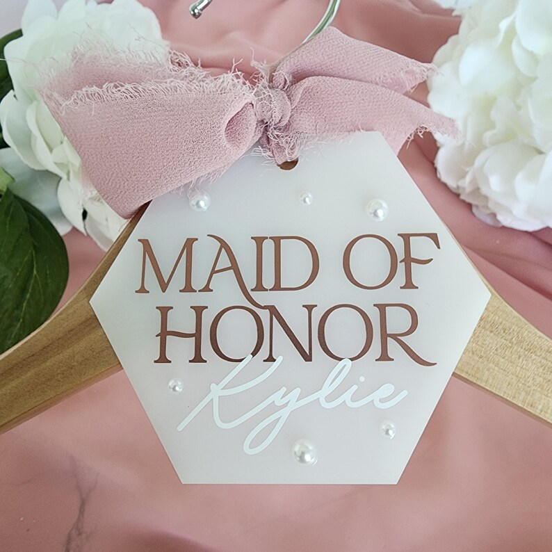 Bride Hanger Tag | Personalized Acrylic Bridal Hanger Name Tag | Custom ...