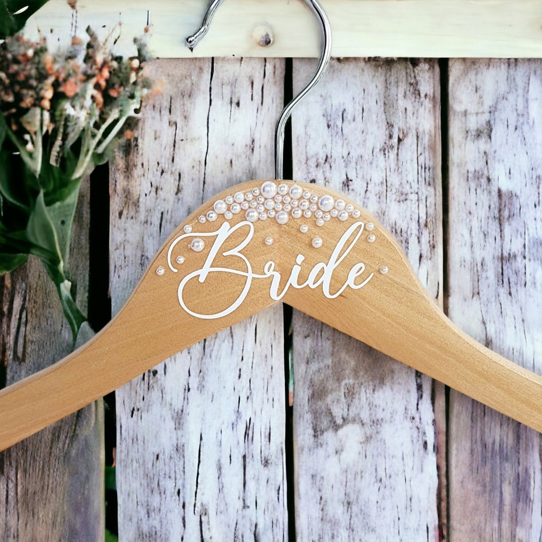 Wedding Hanger for Bride Wooden Bridal Hanger for Wedding Party Gift ...