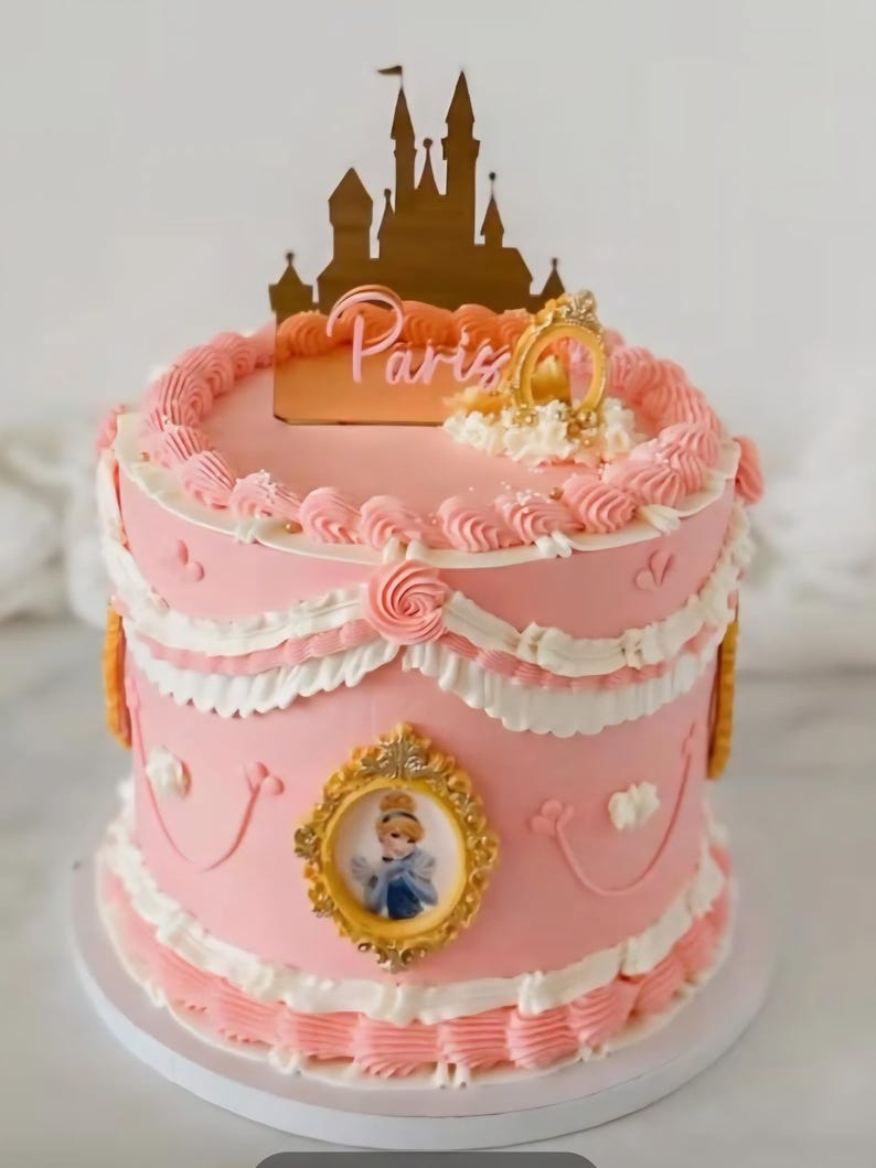 Princess Castle Cake Topper Magical Castle Cake Topper - Etsy
