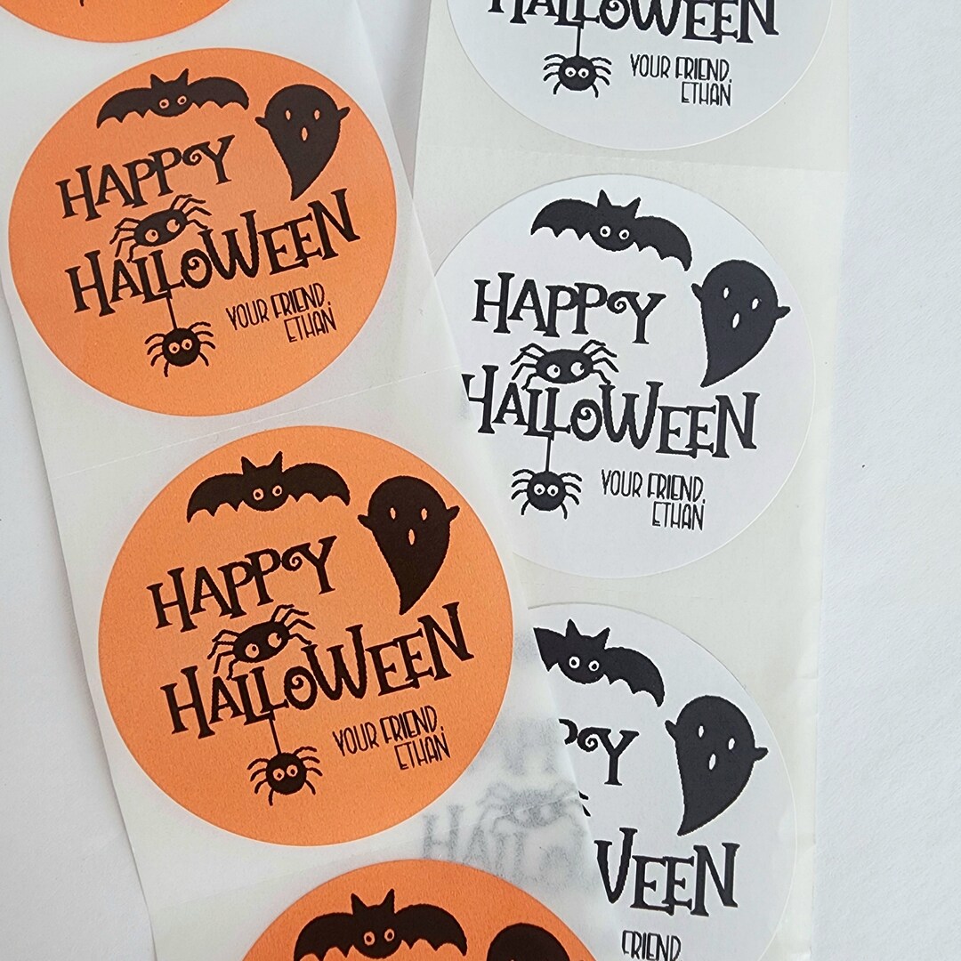 Personalized Halloween Sticker for Goodie Bag Sticker Trick or Treat ...