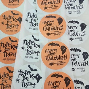 Personalized Halloween Sticker for Goodie Bag Sticker Trick or Treat ...