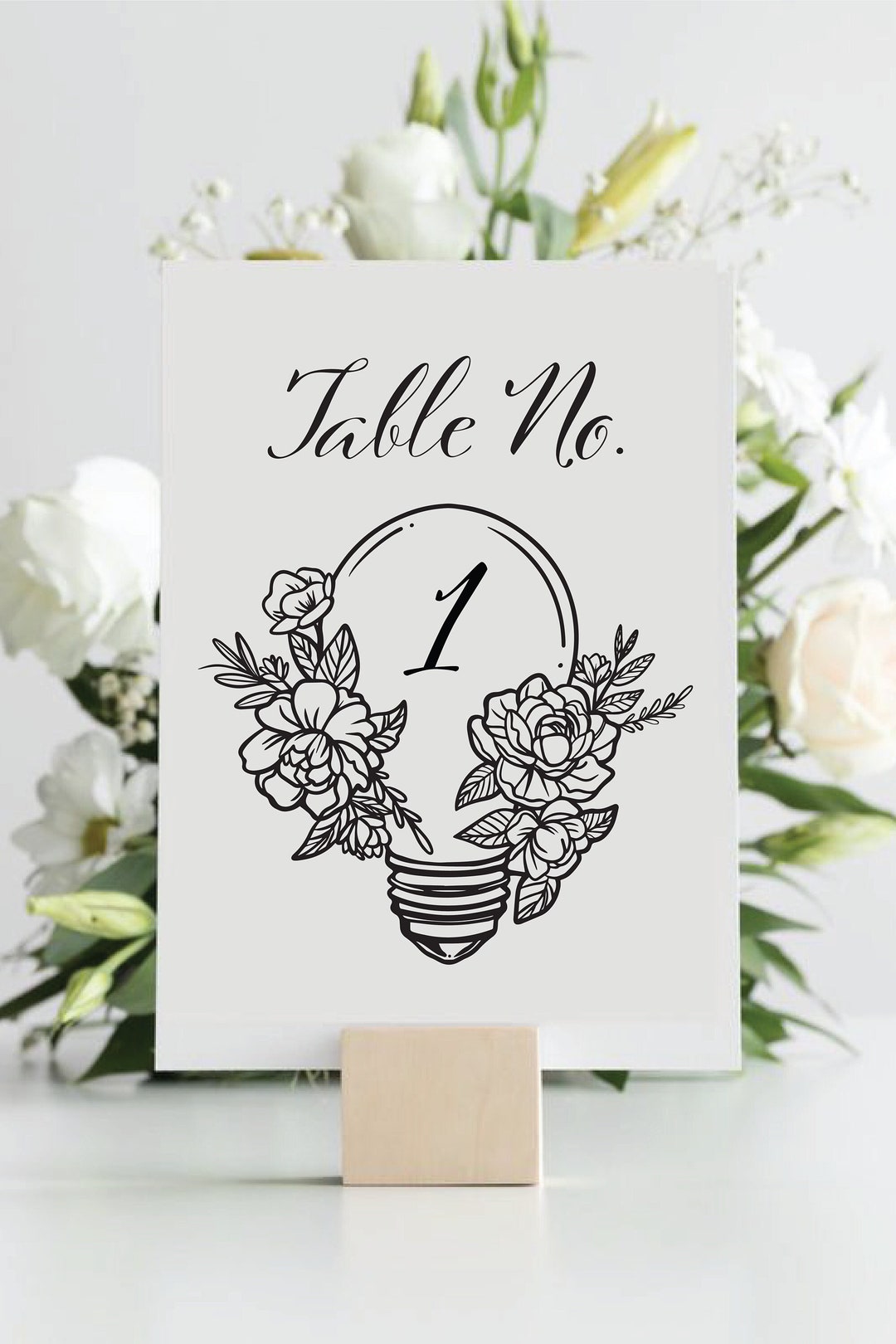 Printable Table Numbers, Floral Table Numbers, Barn Wedding, 5x7 ...