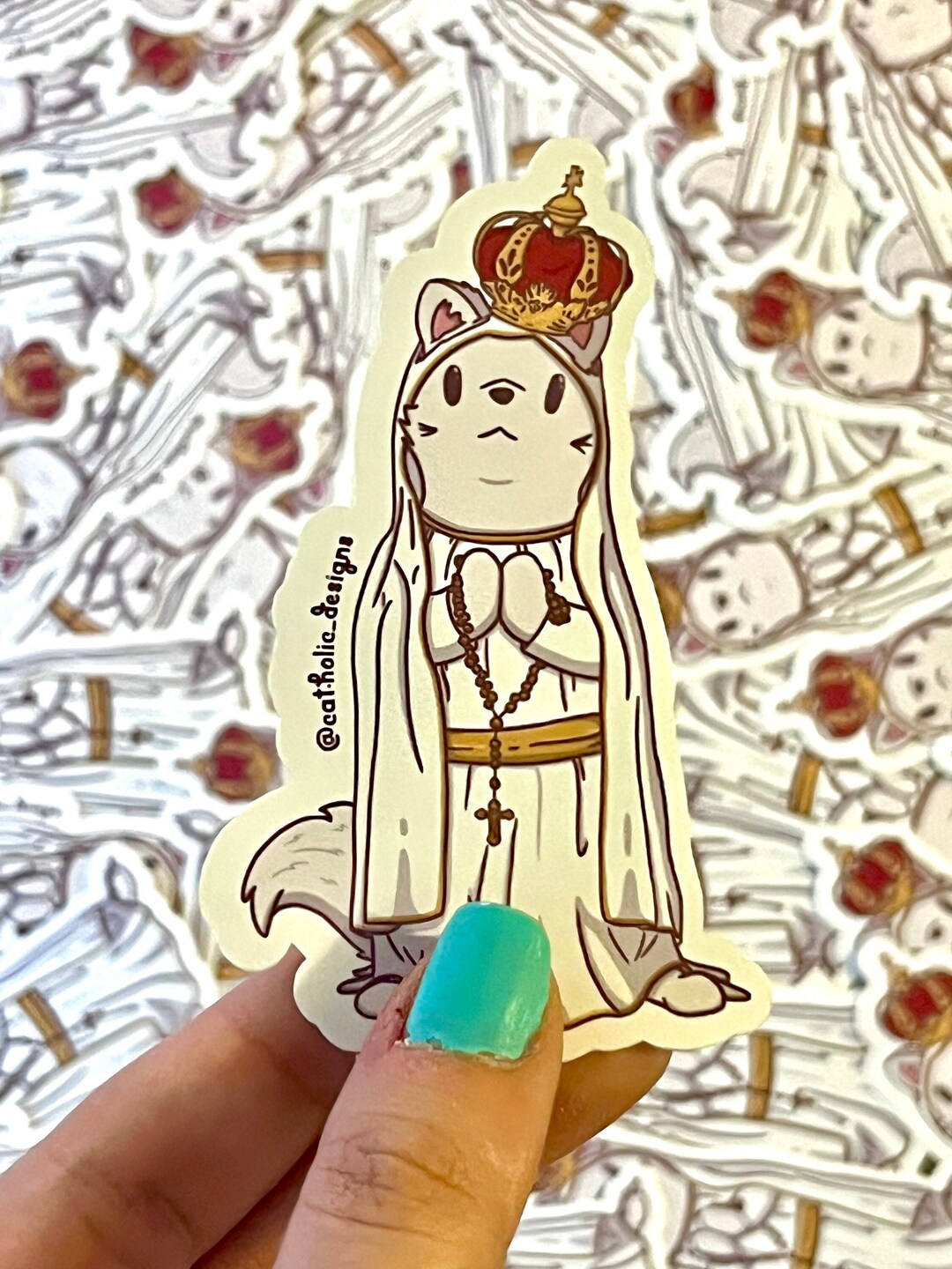 Our Lady of Fatima Catholic Sticker 3.5in Waterproof Vinyl - Etsy