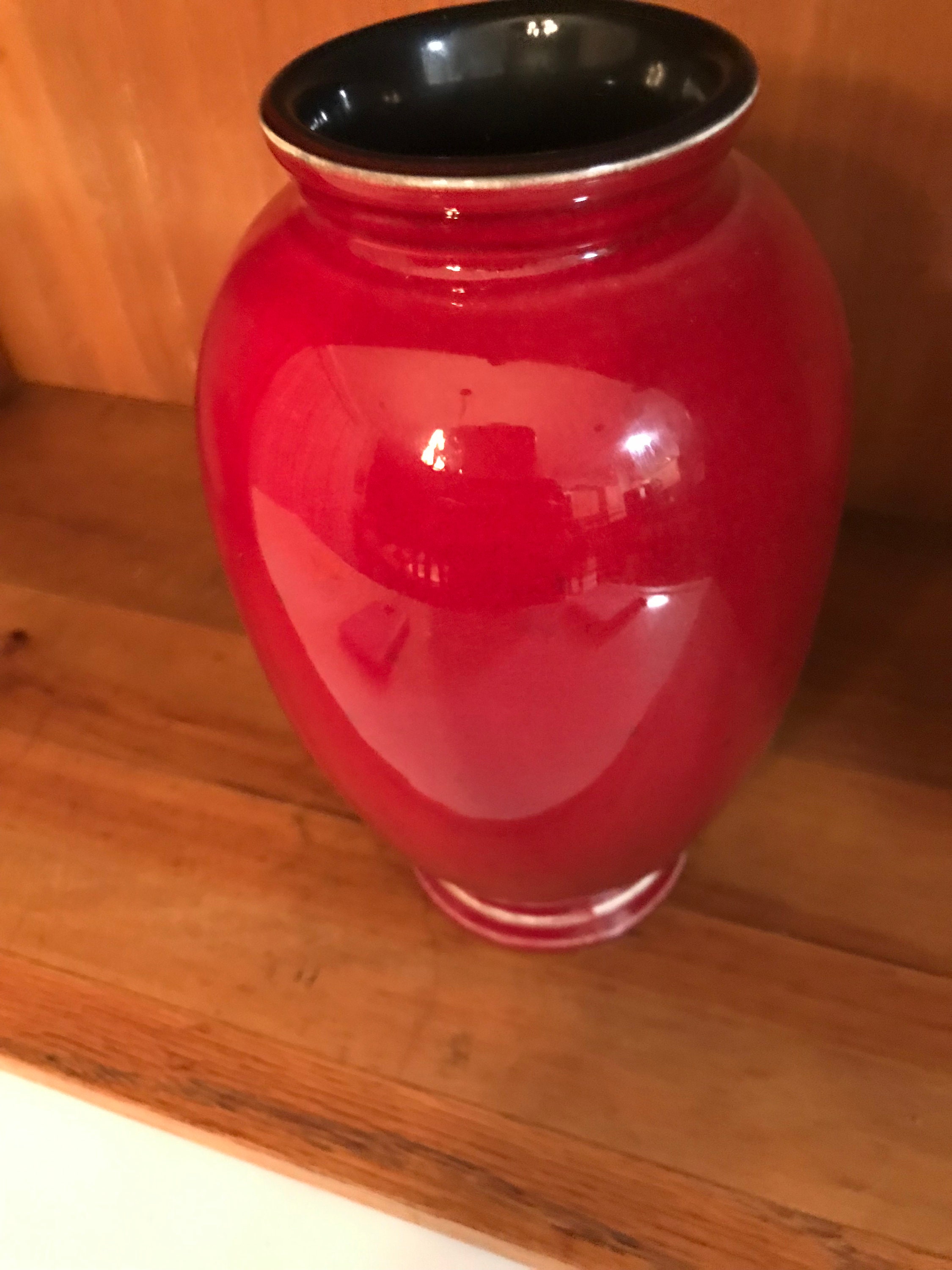 Vintage Poole England Pottery volcano Vase High Gloss Signed and ...