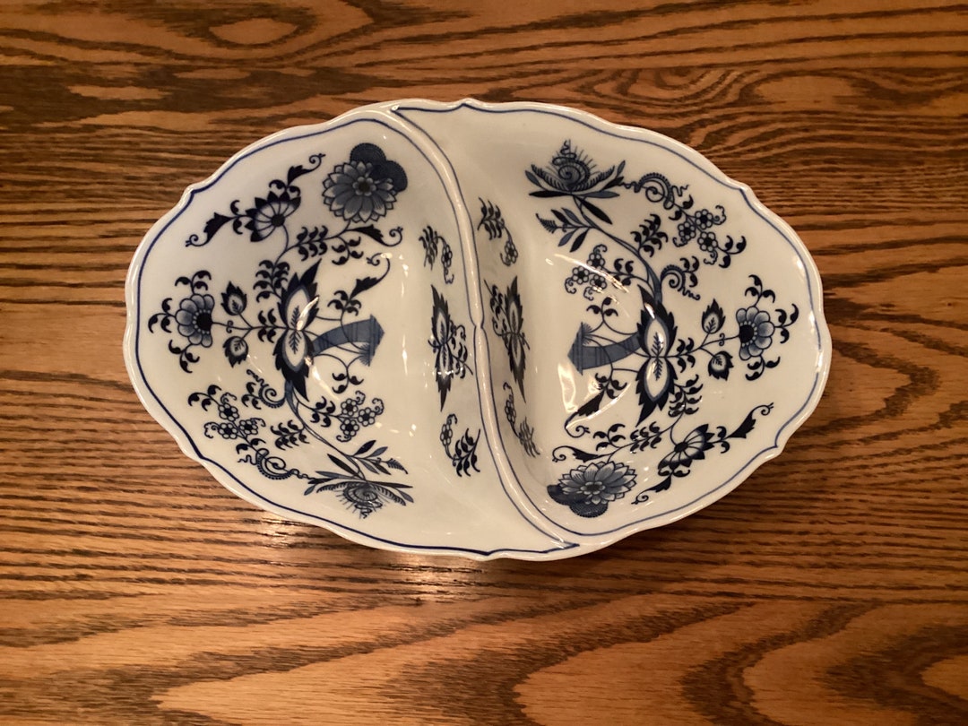 Blue Danube Divided Oval Vegtable Bowl - Etsy
