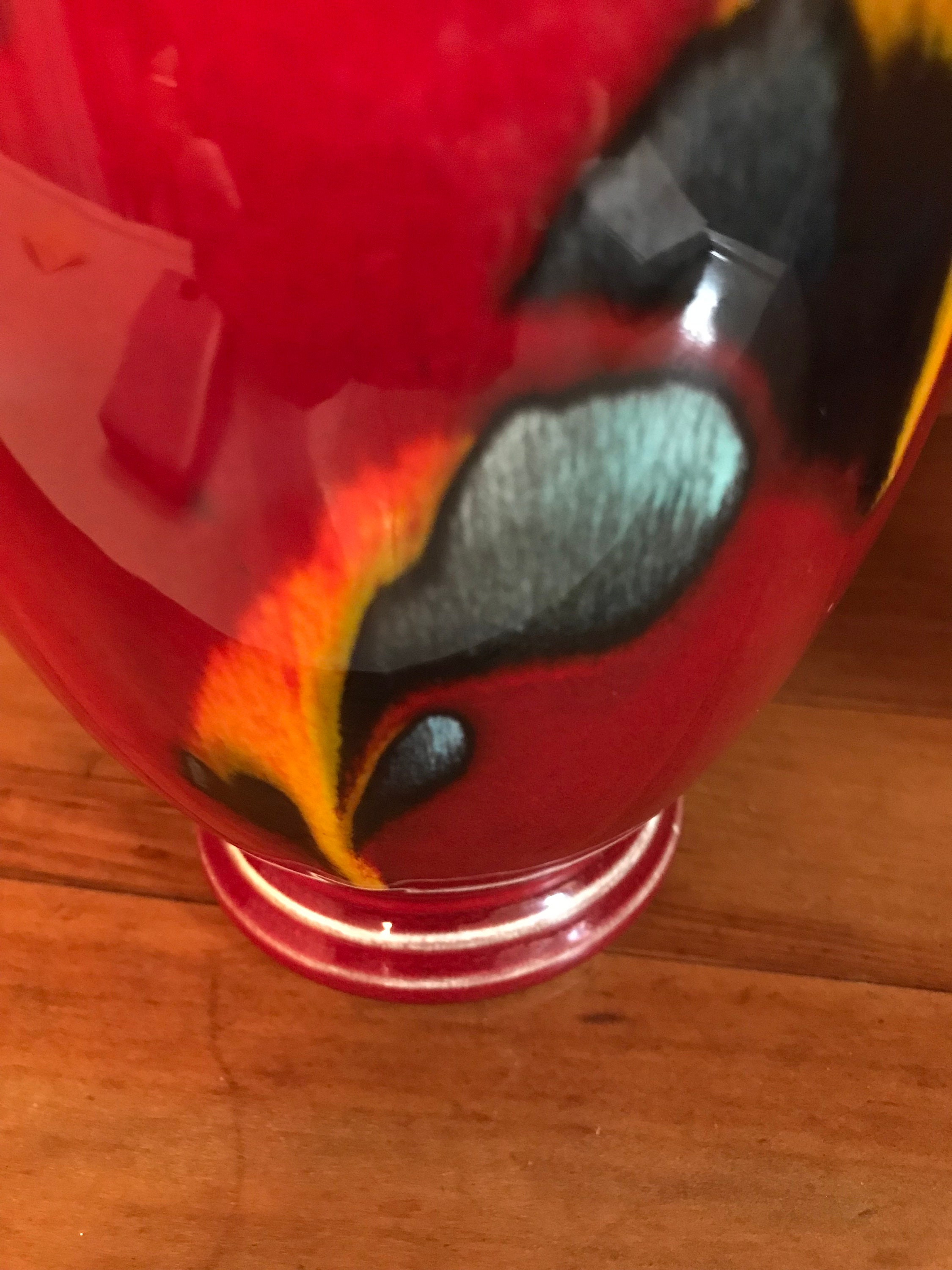 Vintage Poole England Pottery volcano Vase High Gloss Signed and ...