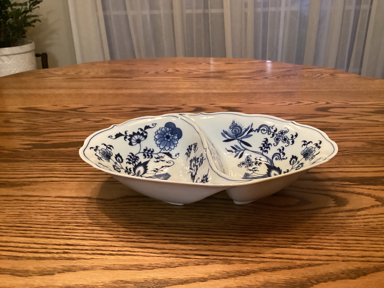 Blue Danube Divided Oval Vegtable Bowl - Etsy