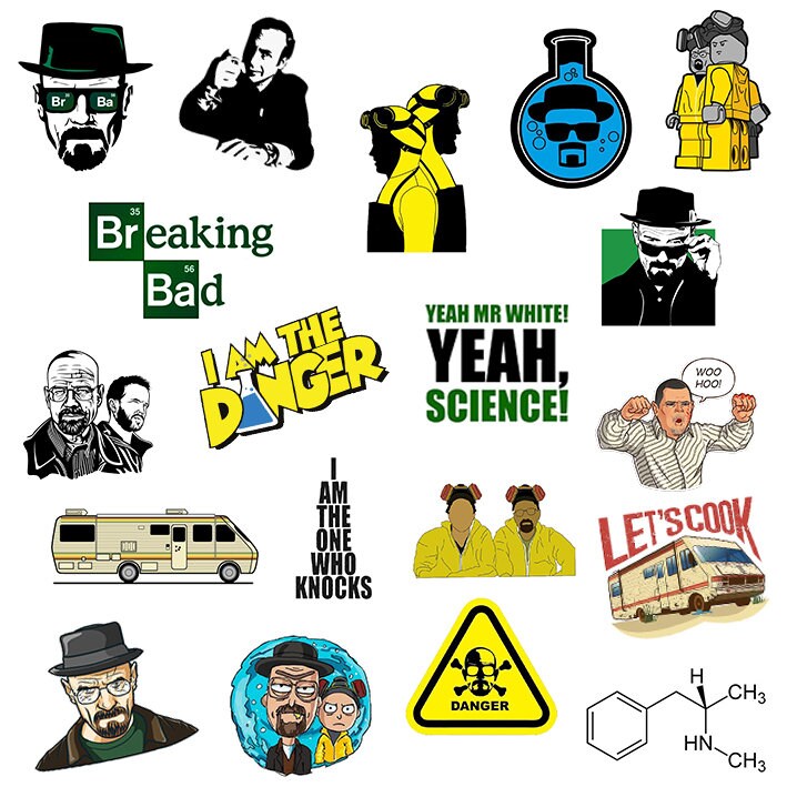 50 Iconic Breaking Bad Stickers, Perfect for Fans & Collectors, Series ...