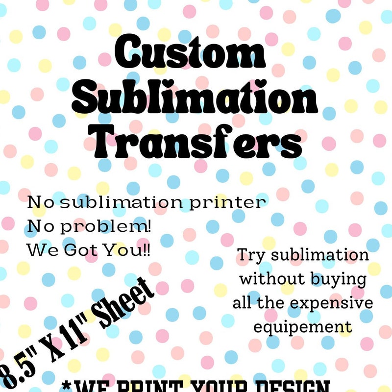 Custom Sublimation Print - Etsy