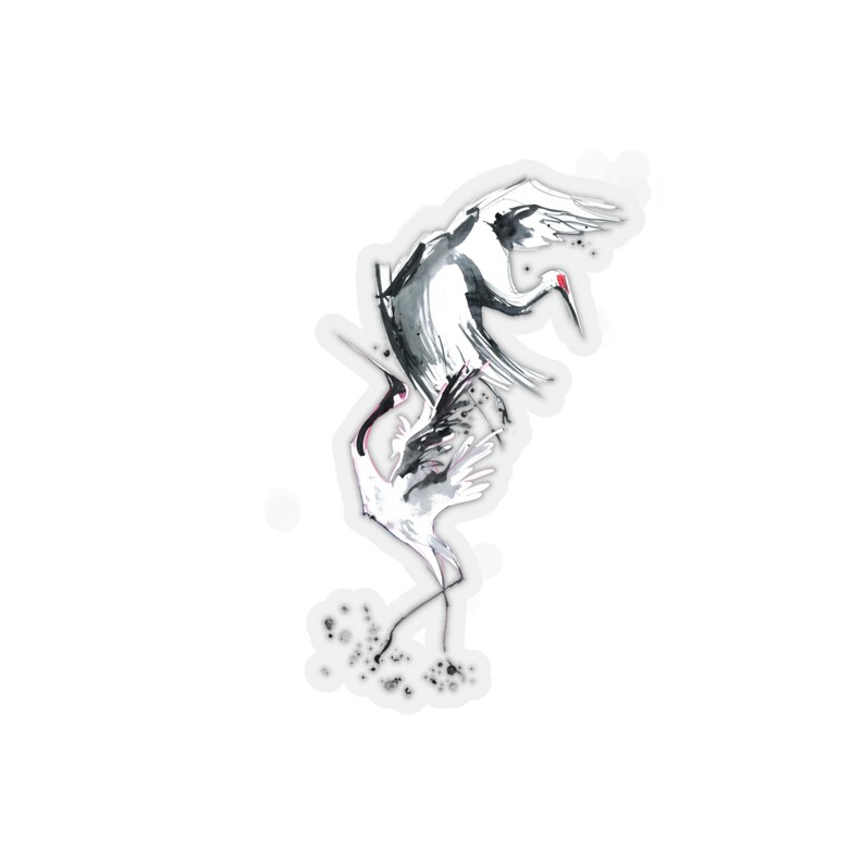 Elegant Crane Sticker - Etsy